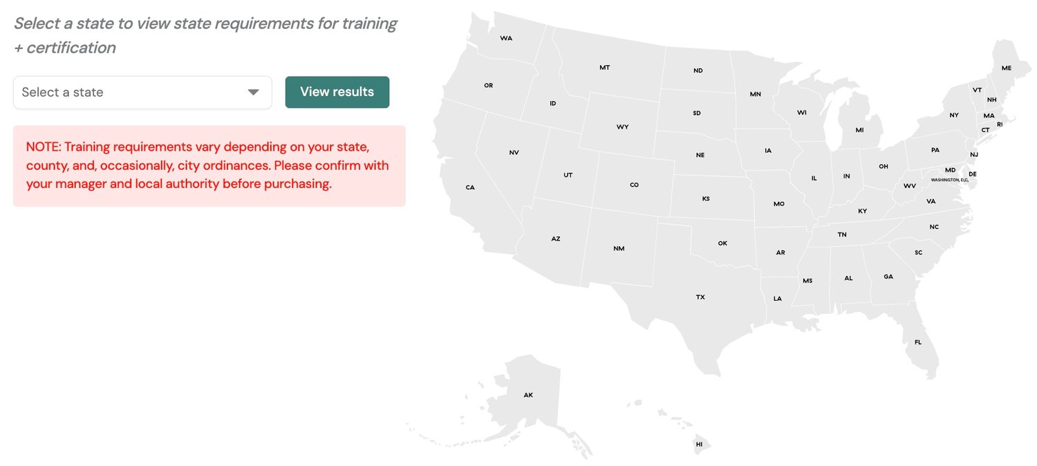 Is Trust20's Food Handler Certificate Training accepted in my state?